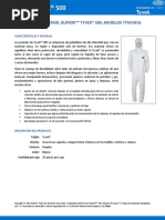 Ficha Tecnica - Tychem 2000 Modelos QC127B QC122B Espanol | PDF | Du Pont | Textiles