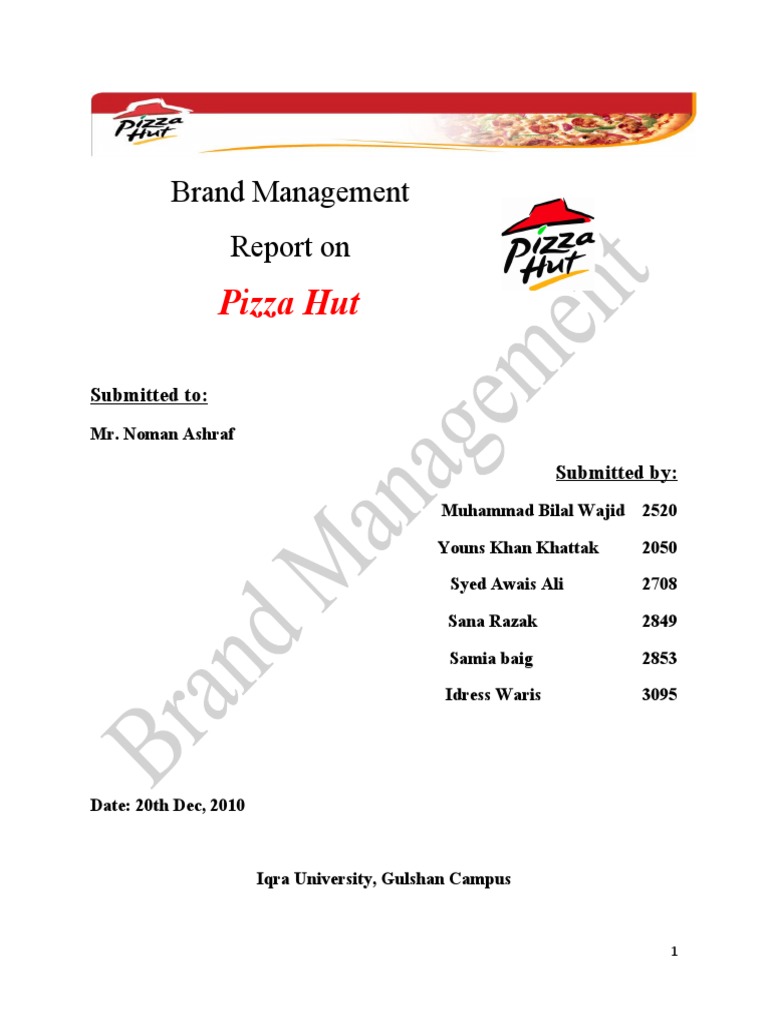 Brand (Pizza Hut) Final | PDF | Brand | Marketing