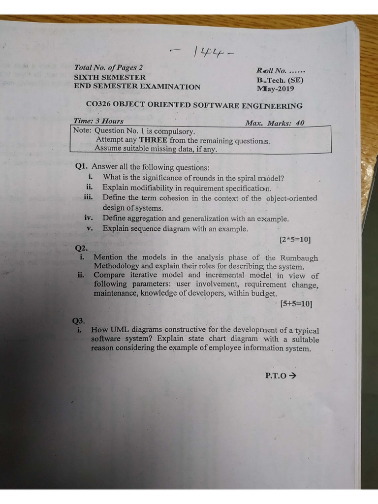 6th Sem Papers | PDF