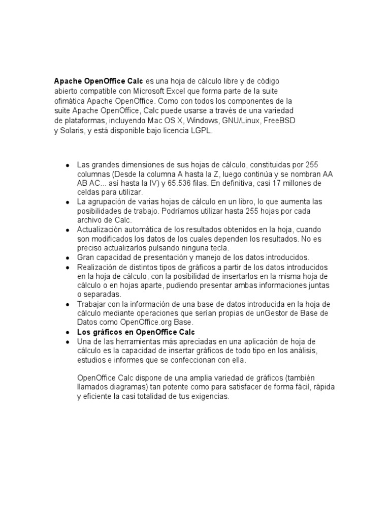 Tipos de Gráficos en OpenOffice Calc - Herramientas para La ...