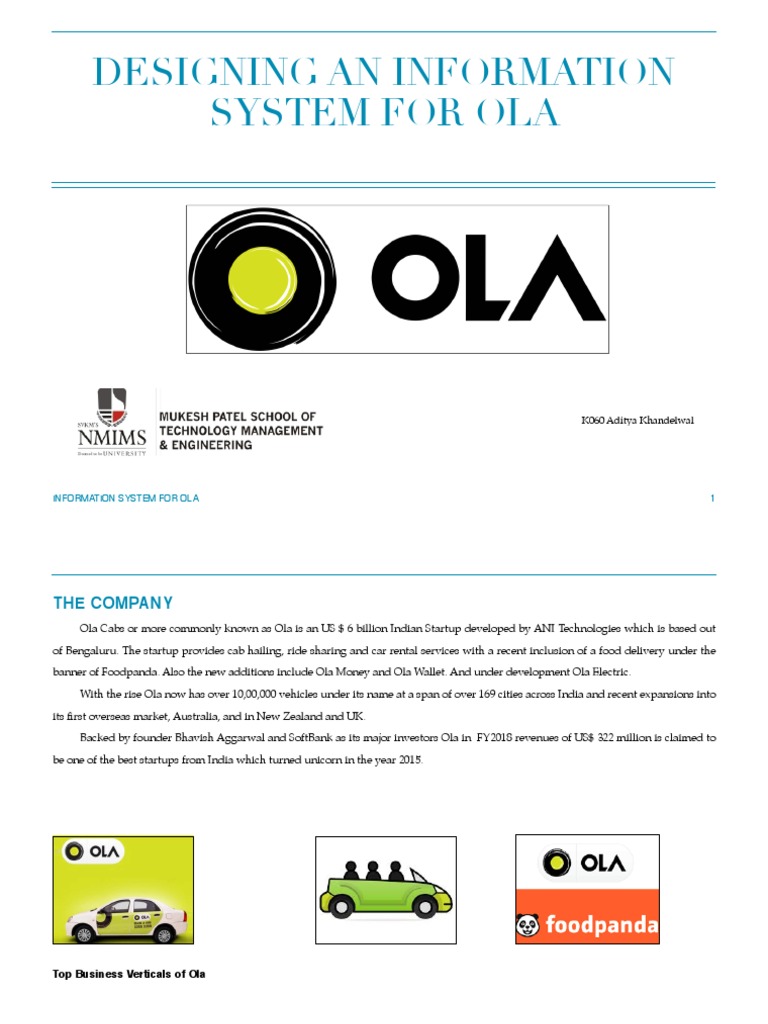 Designing An Information Management System For OLA A Information System ...