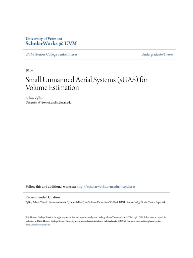 sUAS for Accurate Volume Estimation | PDF | Unmanned Aerial Vehicle | Lidar
