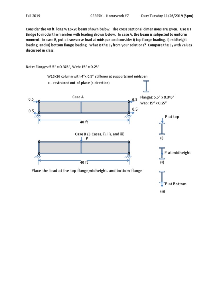 Stability of A Bridge Beam | PDF