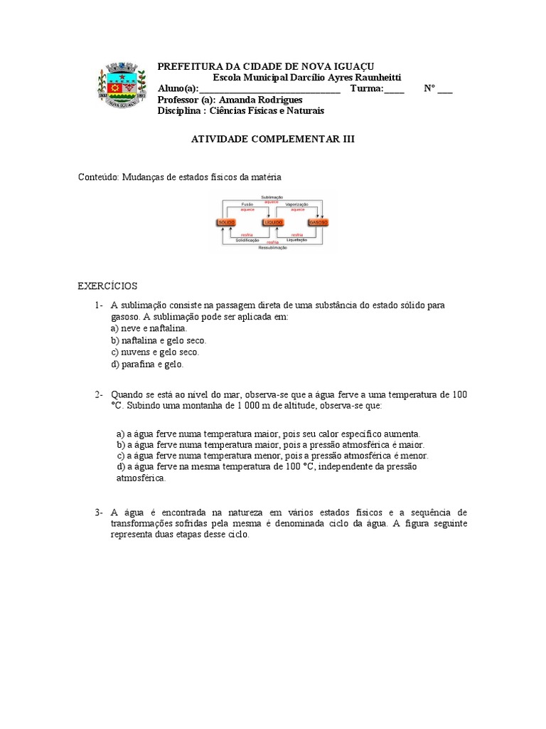 Atividade Complementar III | PDF