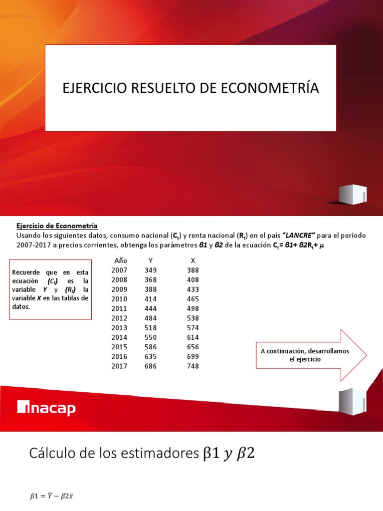 Ejercicio 1º Resuelto de Econometría | PDF | Econometría | Metodologia Economica