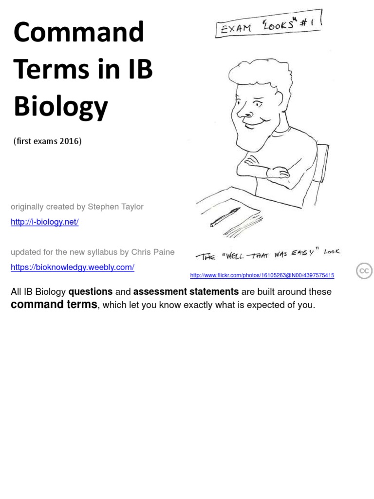 IB Biology Command Terms Guide | PDF | Photosynthesis | Biology