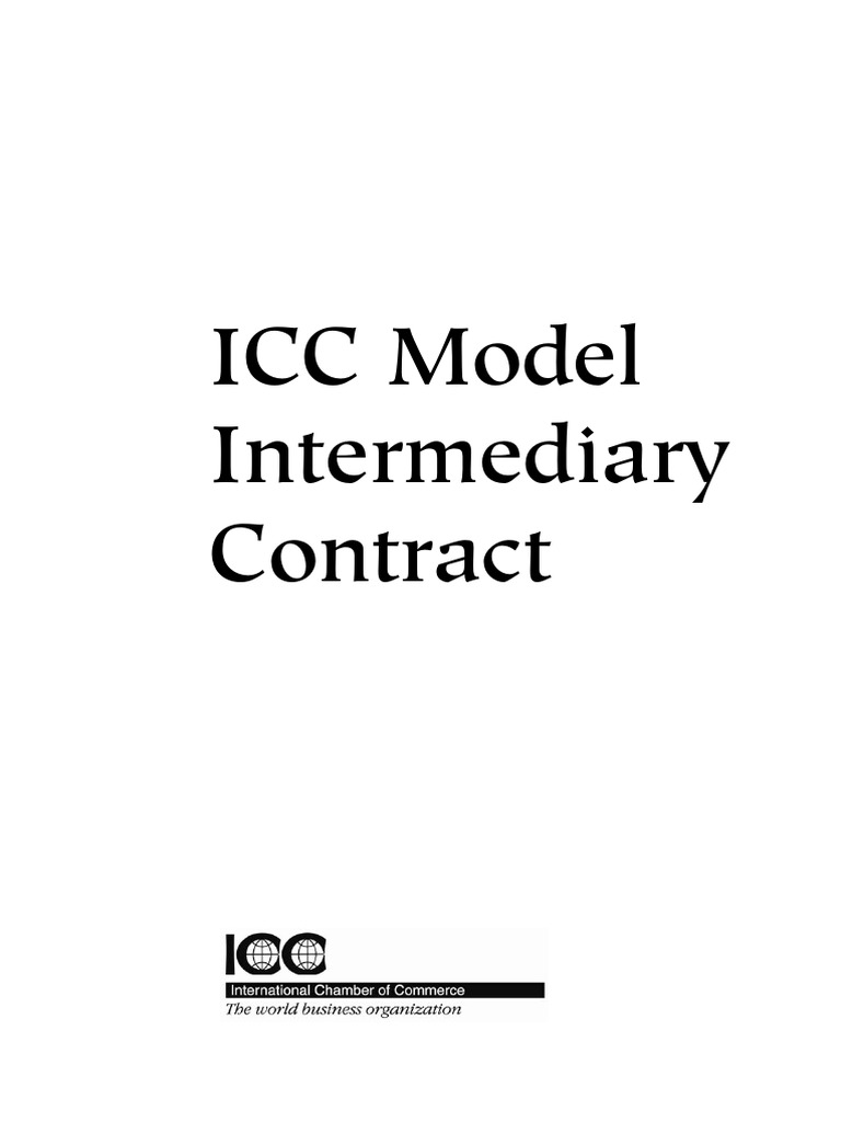 ICC Model Intermediary Contract | Non Disclosure Agreement | Negotiation