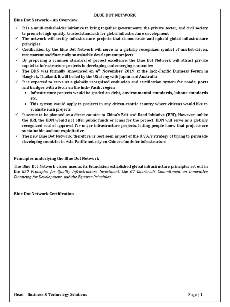 Blue Dot Network Blue Dot Network - An Overview: Financing For ...