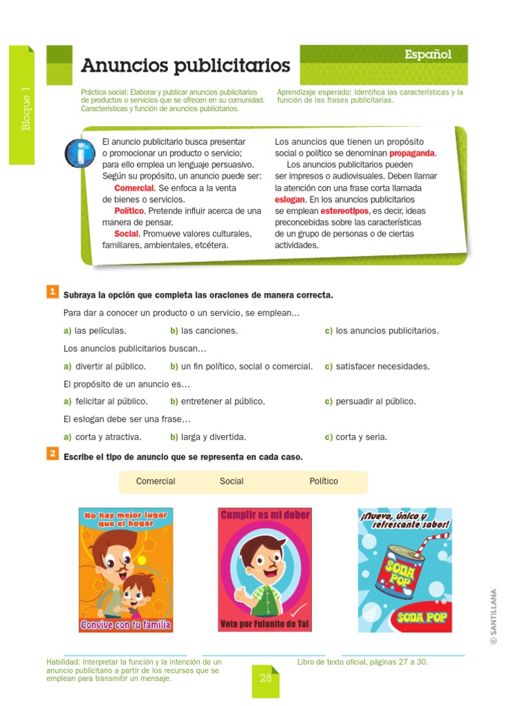 Anuncios publicitarios: Español | Adverbio | Adjetivo