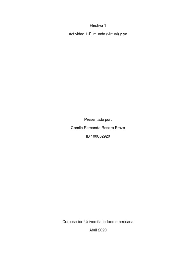 Electiva 1-Actividad 1 | PDF