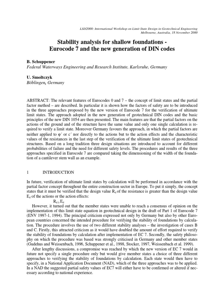 Eurocode 7 | Geotechnical Engineering | Structural Engineering