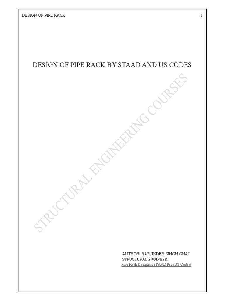 1.1 Design of Pipe Racks Writeup PDF | PDF | Thermal Expansion | Pipe ...