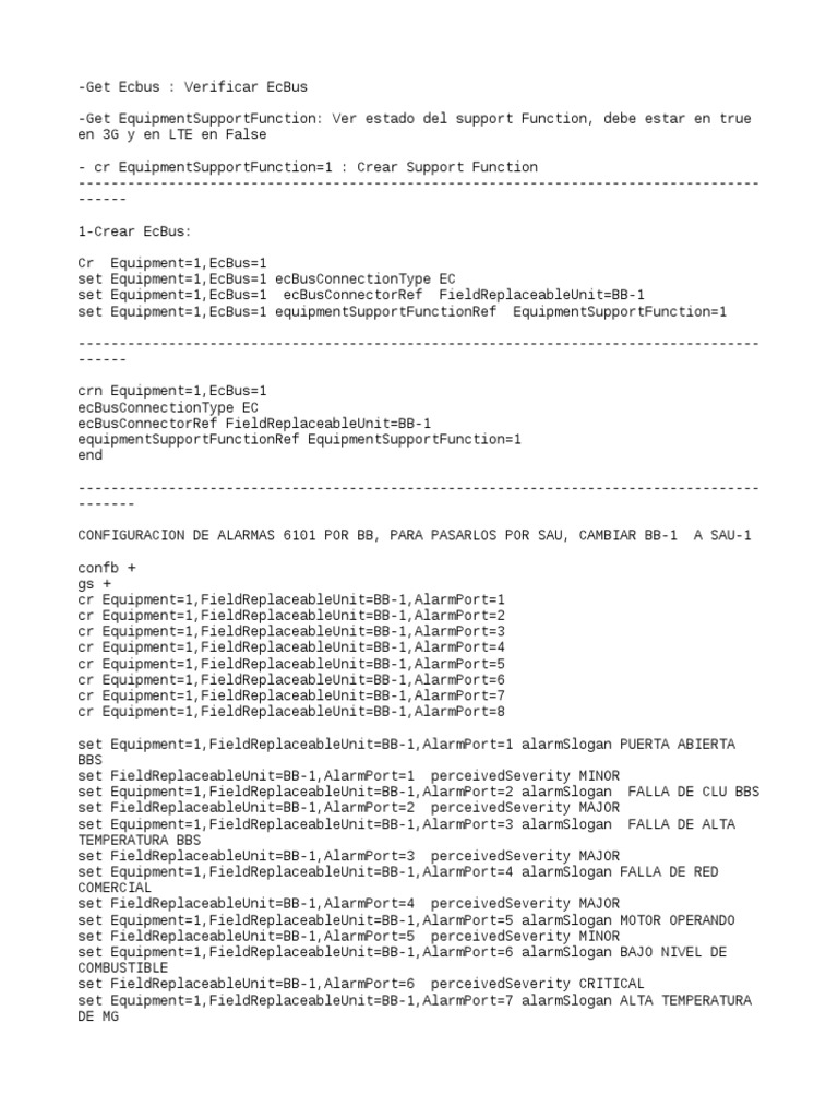 RBS 6101 Config Misc | PDF