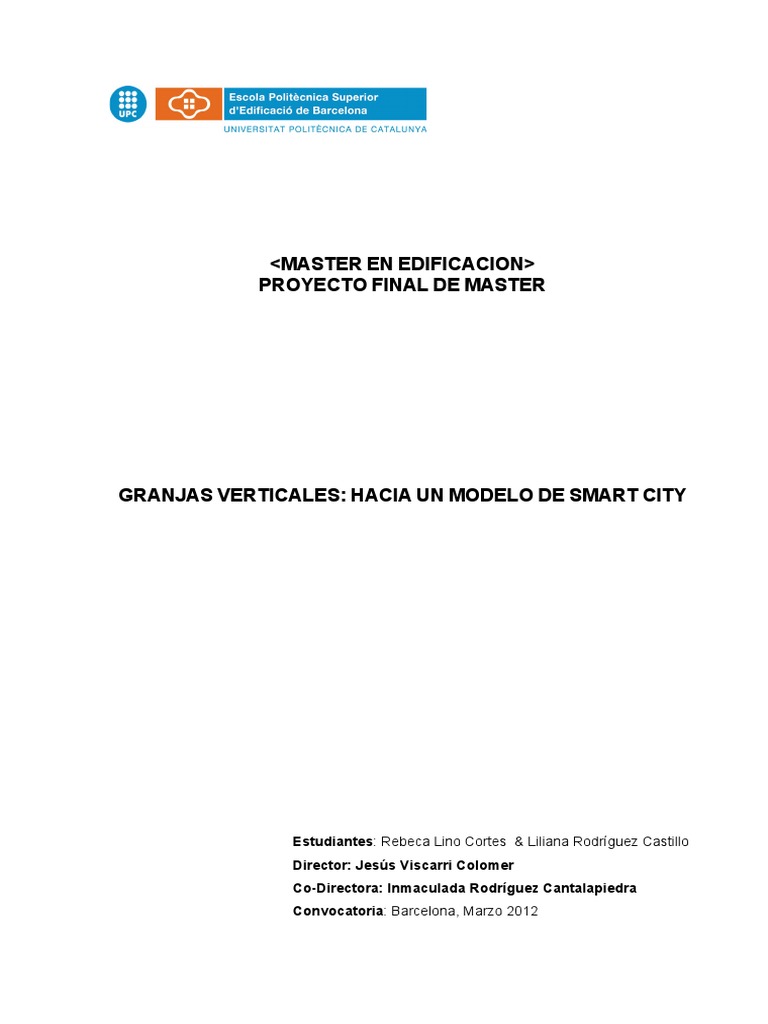 Granjas Verticales para Smart Cities | PDF | Urbanización | Población ...