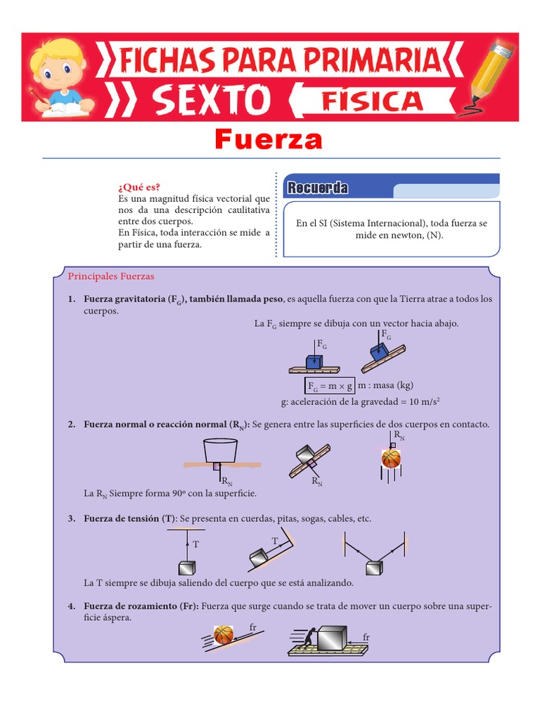 Conceptos de Fuerza para Primaria | PDF | Peso | Fuerza
