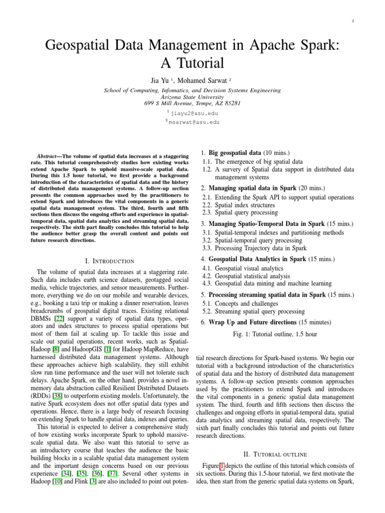 Extending Apache Spark for Geospatial Data Management: A Comprehensive Tutorial on Managing ...