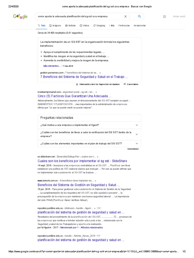Beneficios de la planificación SG-SST | PDF | Planificación | Business