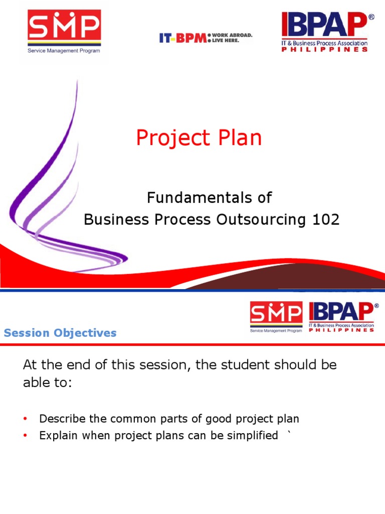 Project Plan: Fundamentals of Business Process Outsourcing 102 | PDF ...