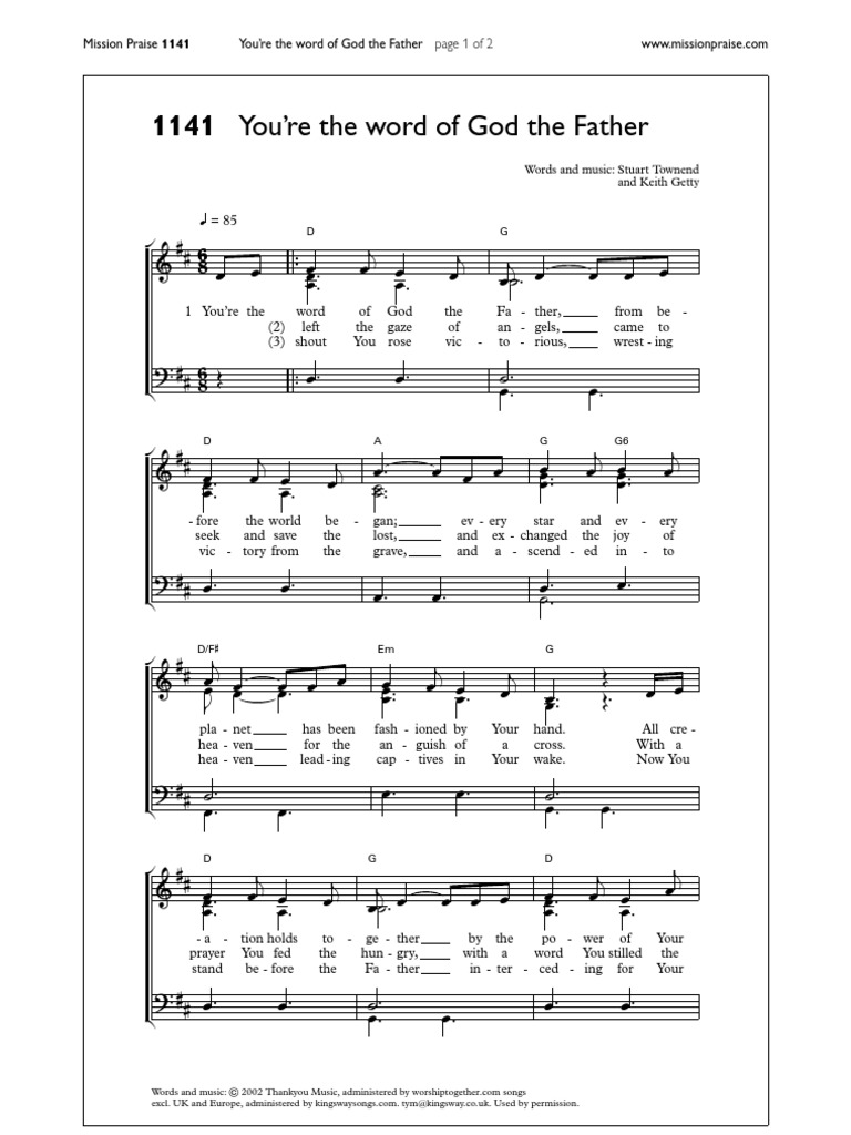 You'Re The Word of God The Father | PDF | License | Private Law