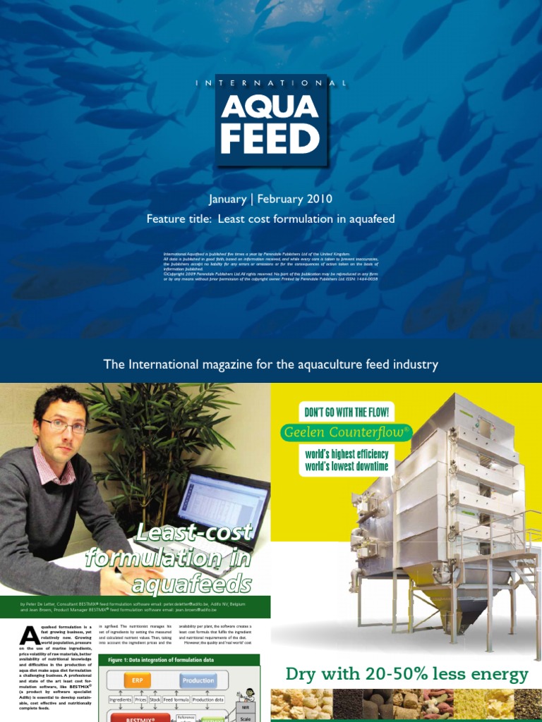 Least Cost Formulation in Aquafeed | PDF | Animal Feed | Aquaculture