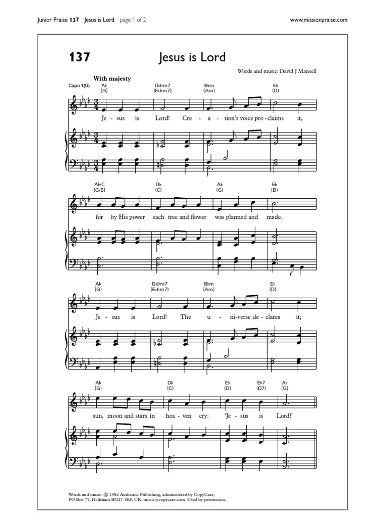 Jesus Is Lord | PDF | License | Christian Belief And Doctrine