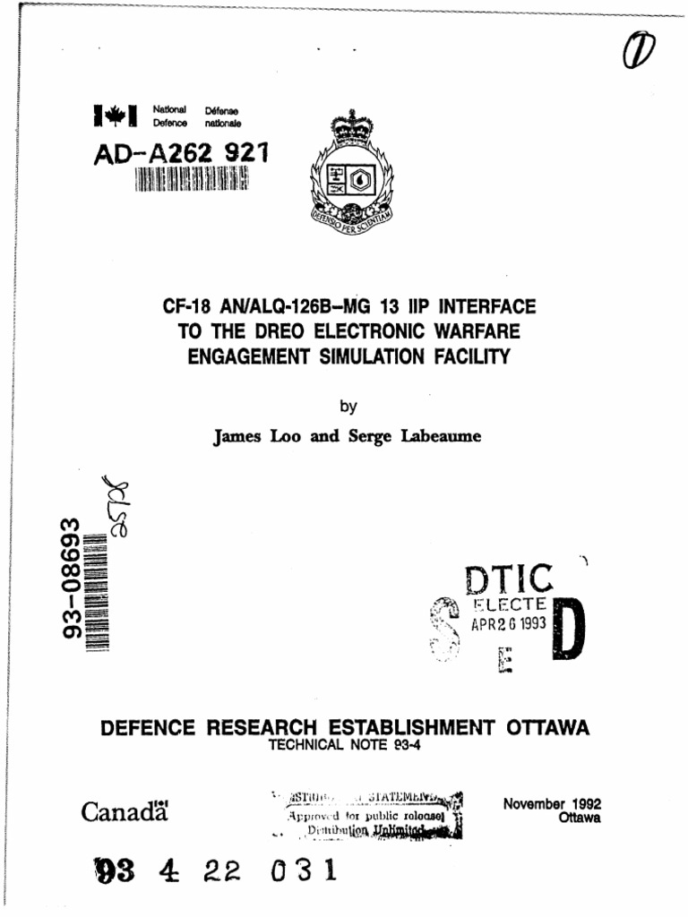 AN/ALQ-126B Jammer Integration Report | PDF | Radar | Simulation