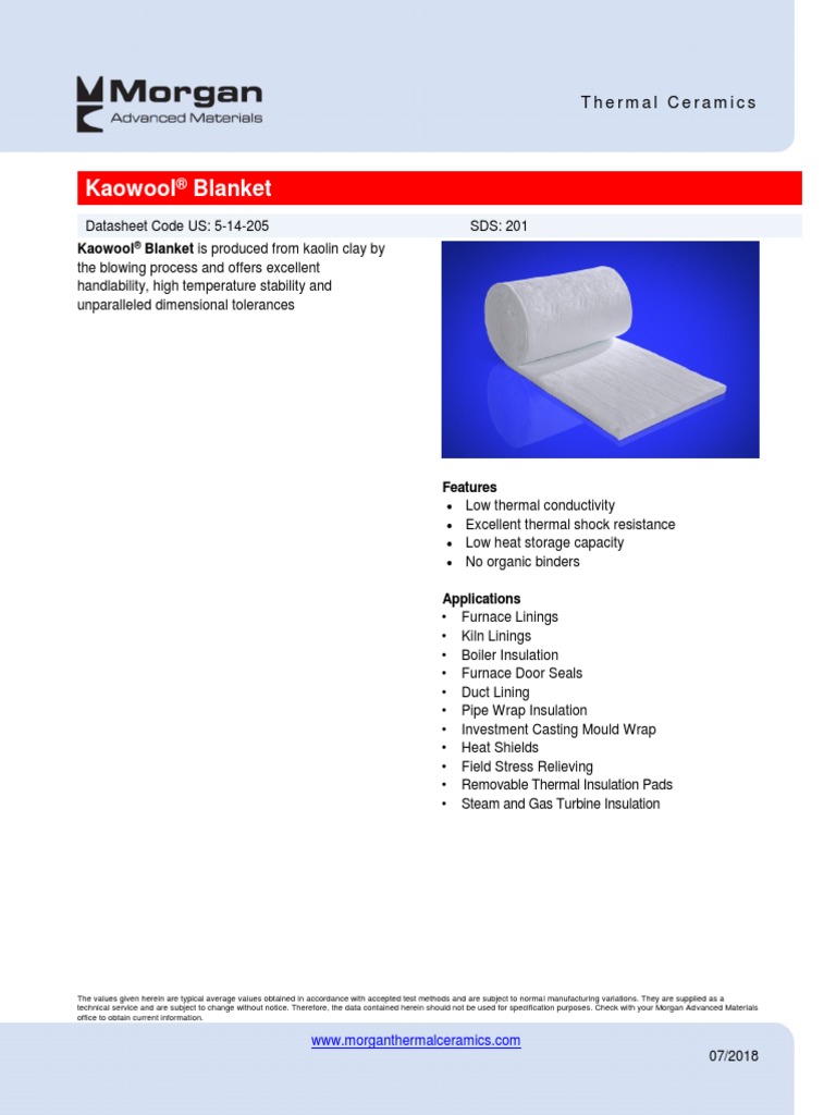 Kaowool Blanket: Thermal Ceramics | PDF | Thermal Insulation ...