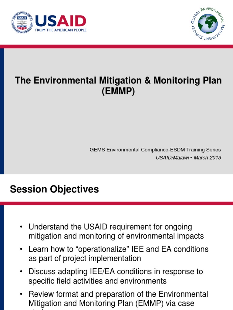 The Environmental Mitigation & Monitoring Plan (EMMP) : GEMS ...