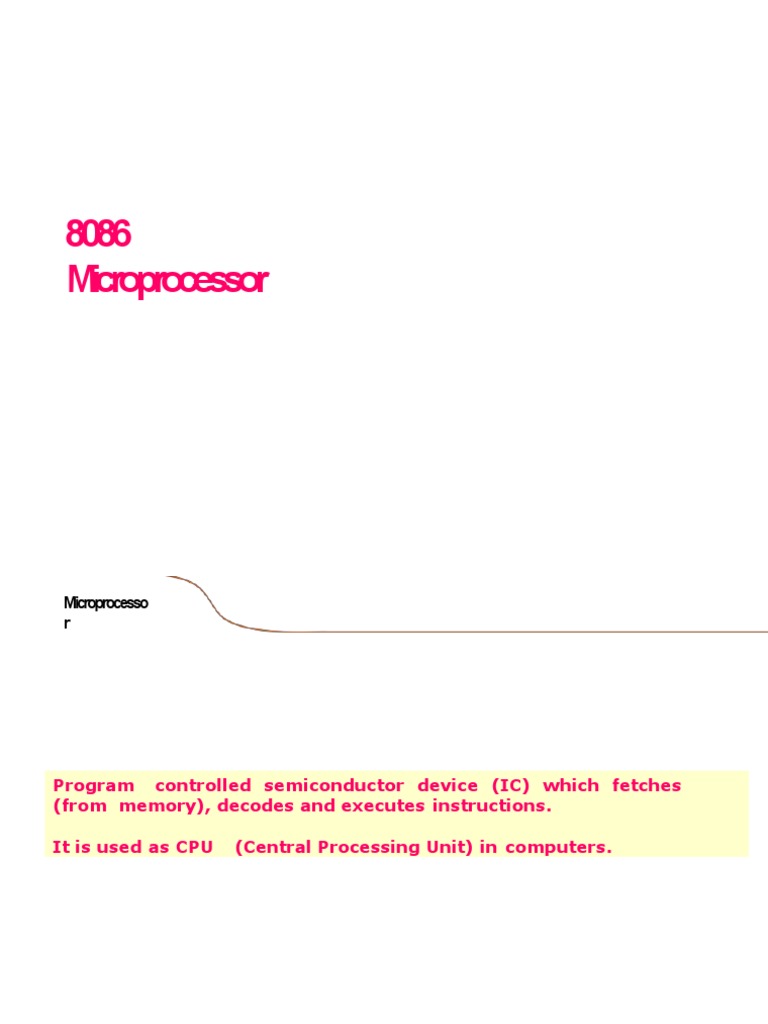 8086 Microprocessor | PDF | Central Processing Unit | Computer Hardware