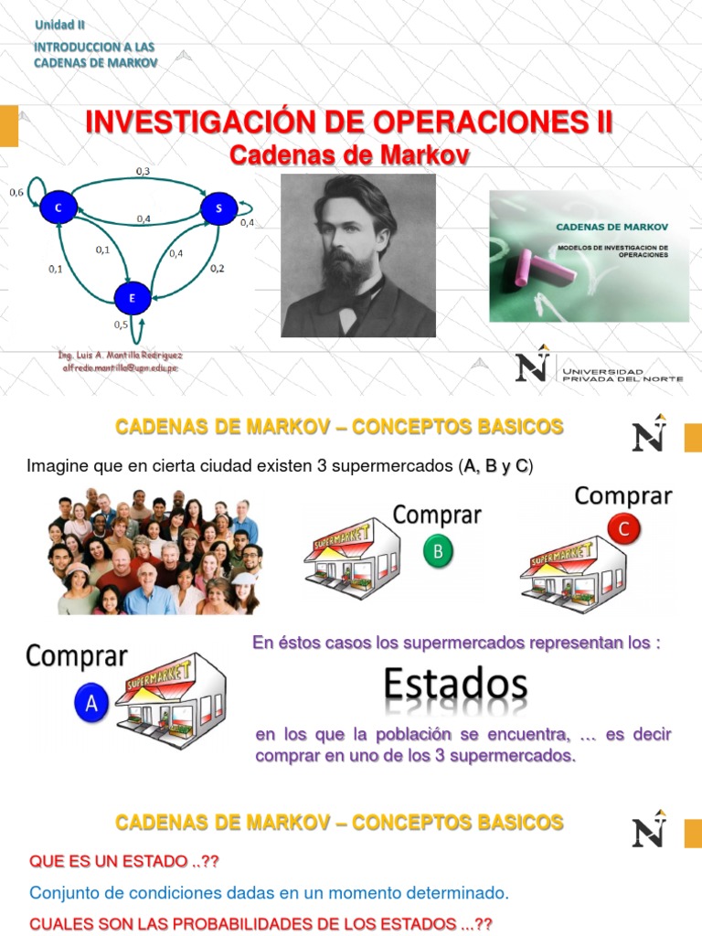 Cadenas de Markov - Conceptos Básicos | PDF | Cadena Markov | Teoría de ...