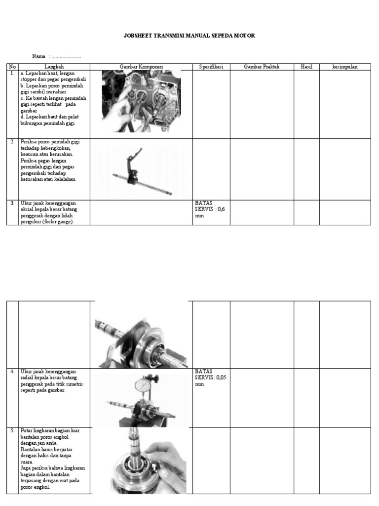 Jobsheet Transmisi | PDF