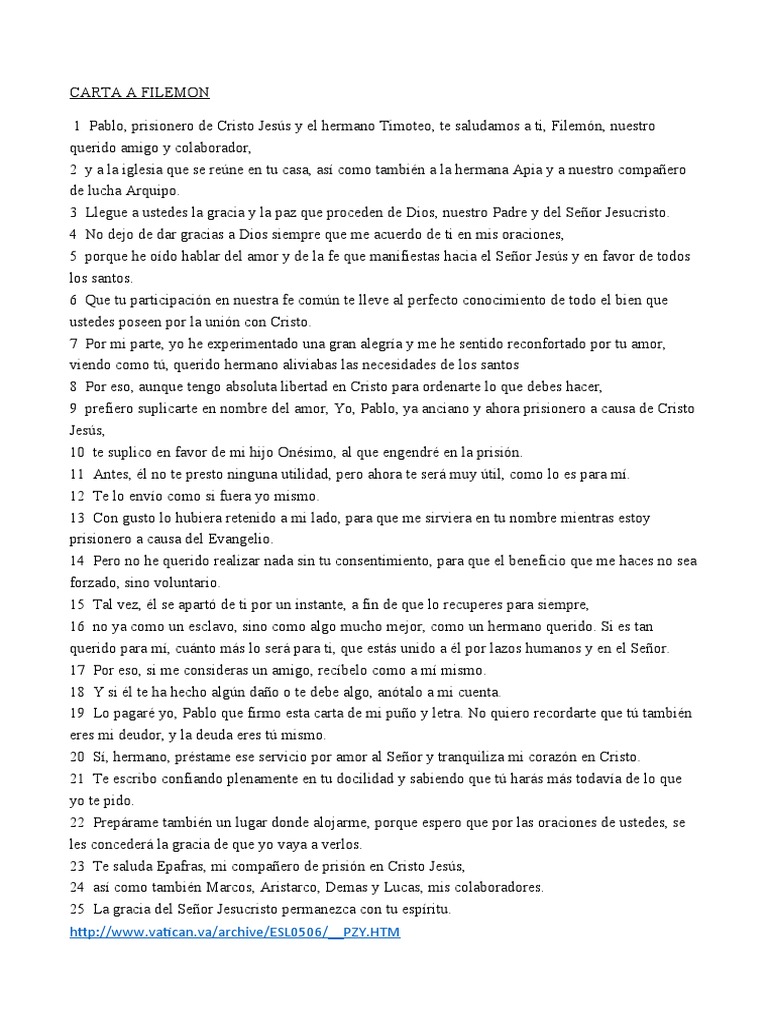 1 Carta A Filemon | PDF | Jesús | Cristo (título)