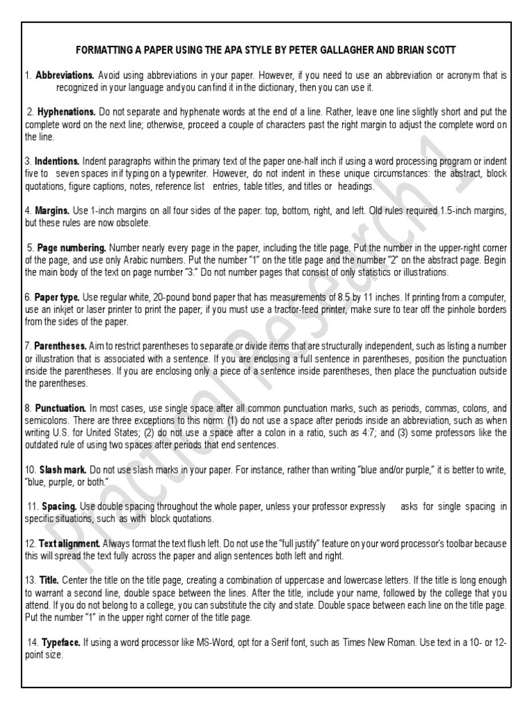 UNIT 3 Format of APA Style PDF | PDF | Punctuation | Typefaces