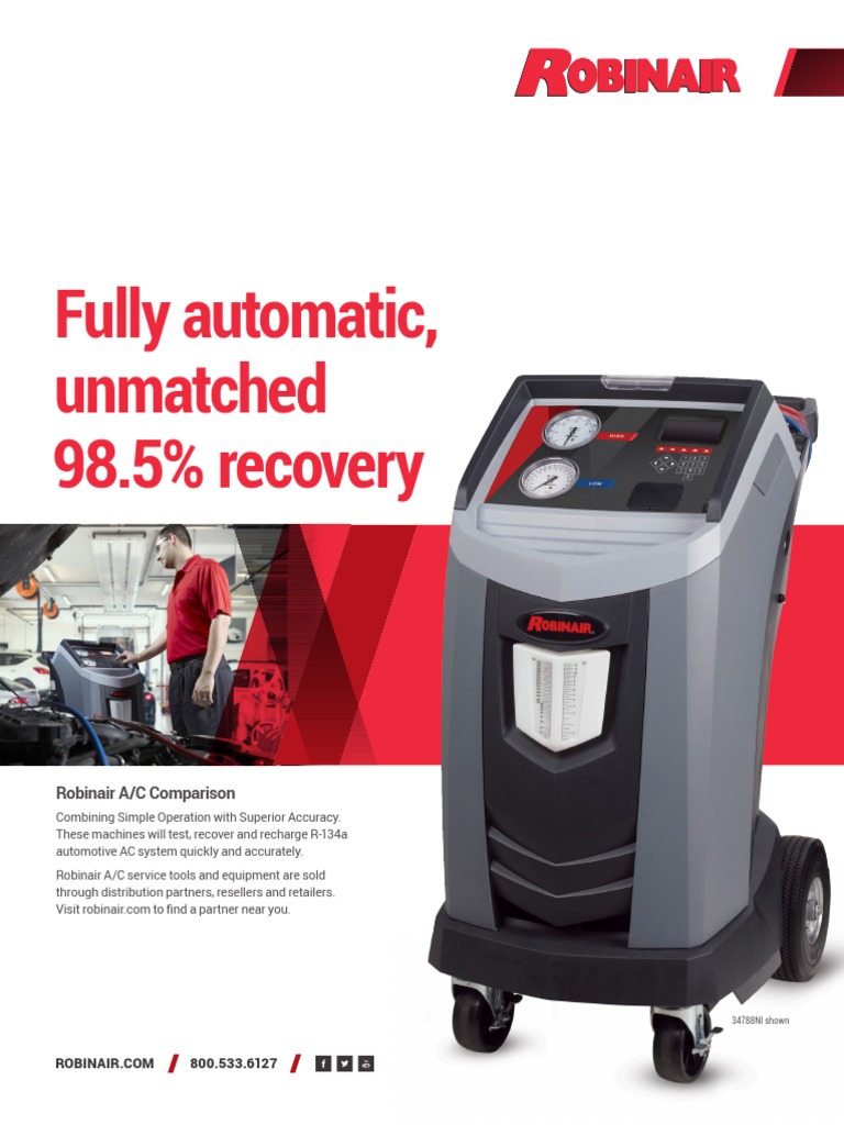 Robinair A/C 550 Pro Features Overview | PDF | Air Conditioning ...