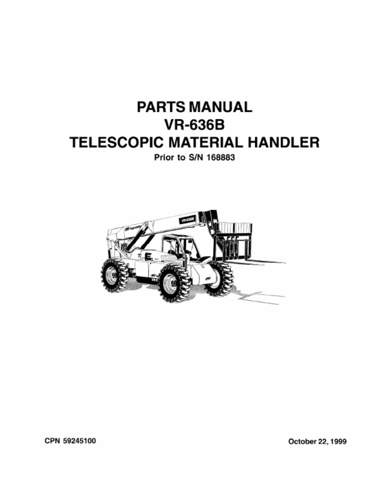 INGERSOLL VR-636B SN UP Telehandler Parts Manual | PDF