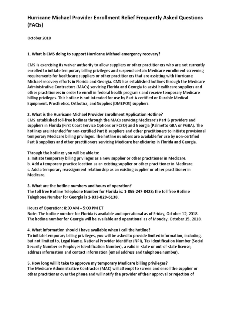 Provider Enrollment FAQs | PDF | Medicare (United States) | Health Care