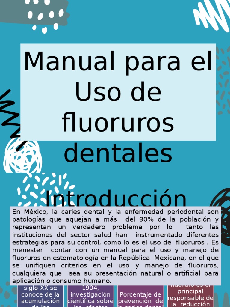 Manual de Uso de Fluoruros Dentales | PDF | Odontología | Salud y bienestar
