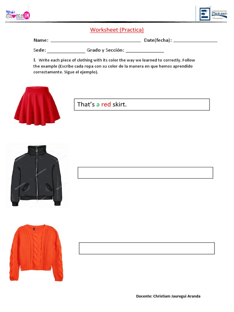 Colorful Clothes - Practica PDF | PDF