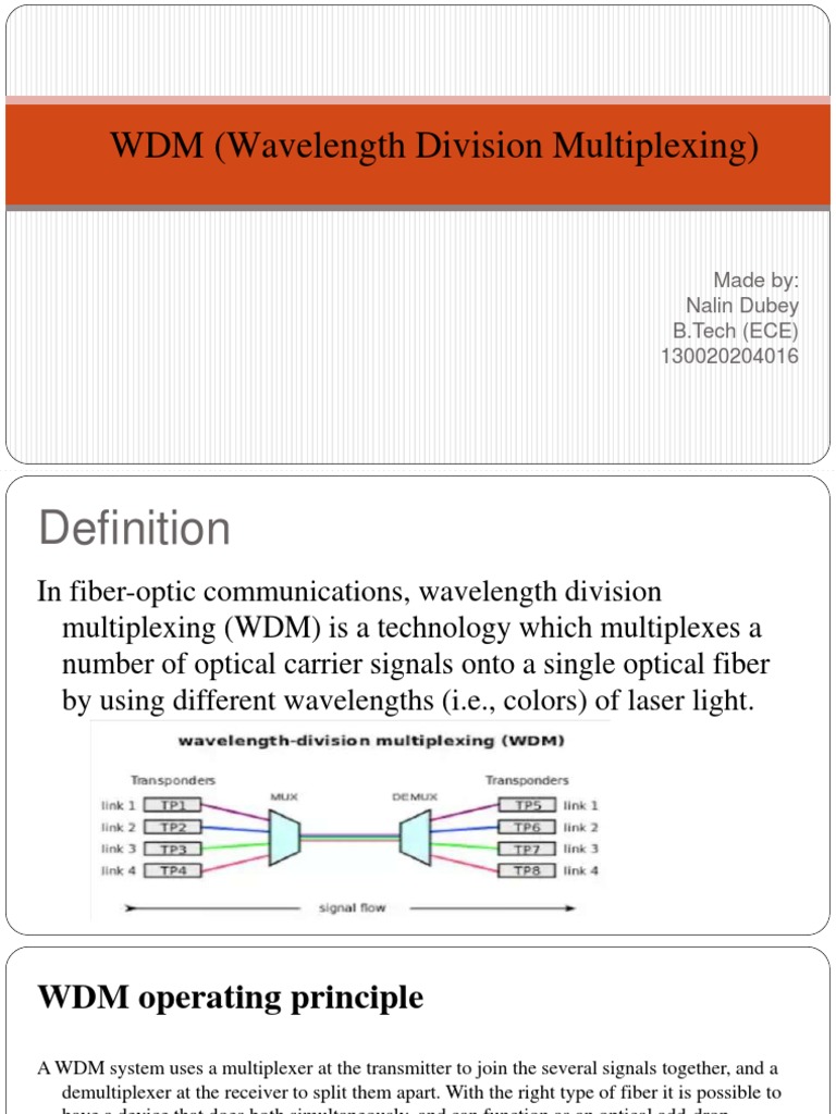 Wavelength Division Multiplexing | PDF