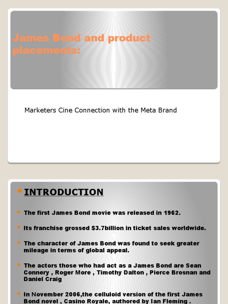 James Bond and Product Placements | PDF | James Bond