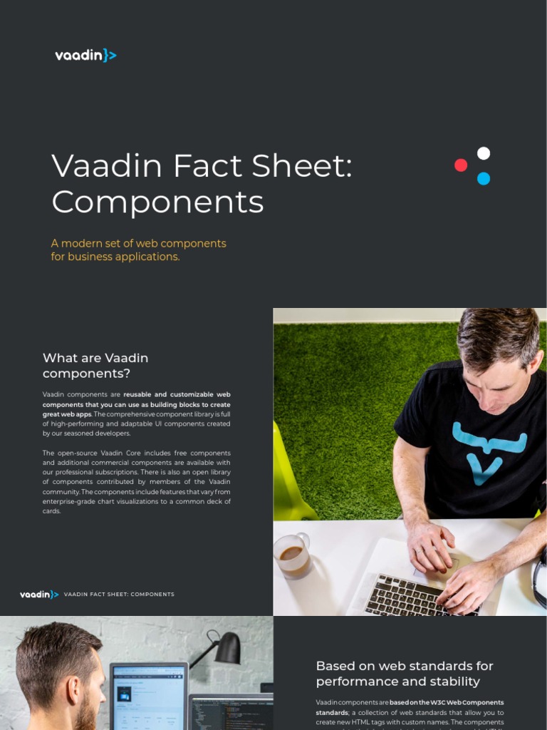 Vaadin Fact Sheet: Components: A Modern Set of Web Components For Business Applications | PDF ...
