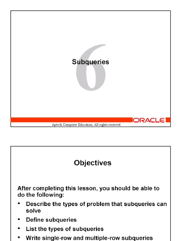 Aptech Computer Education, All Rights Reserved | PDF