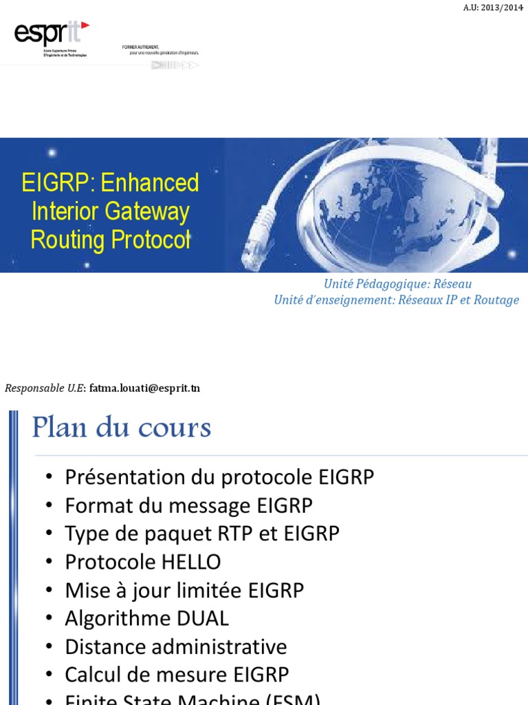 EIGRP: Protocole et Algorithmes Clés | PDF | Routage | Multidiffusion