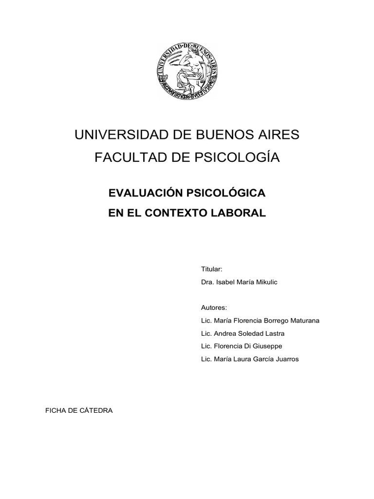 Ficha - Contexto Laboral PDF | PDF | Psicología industrial y ...