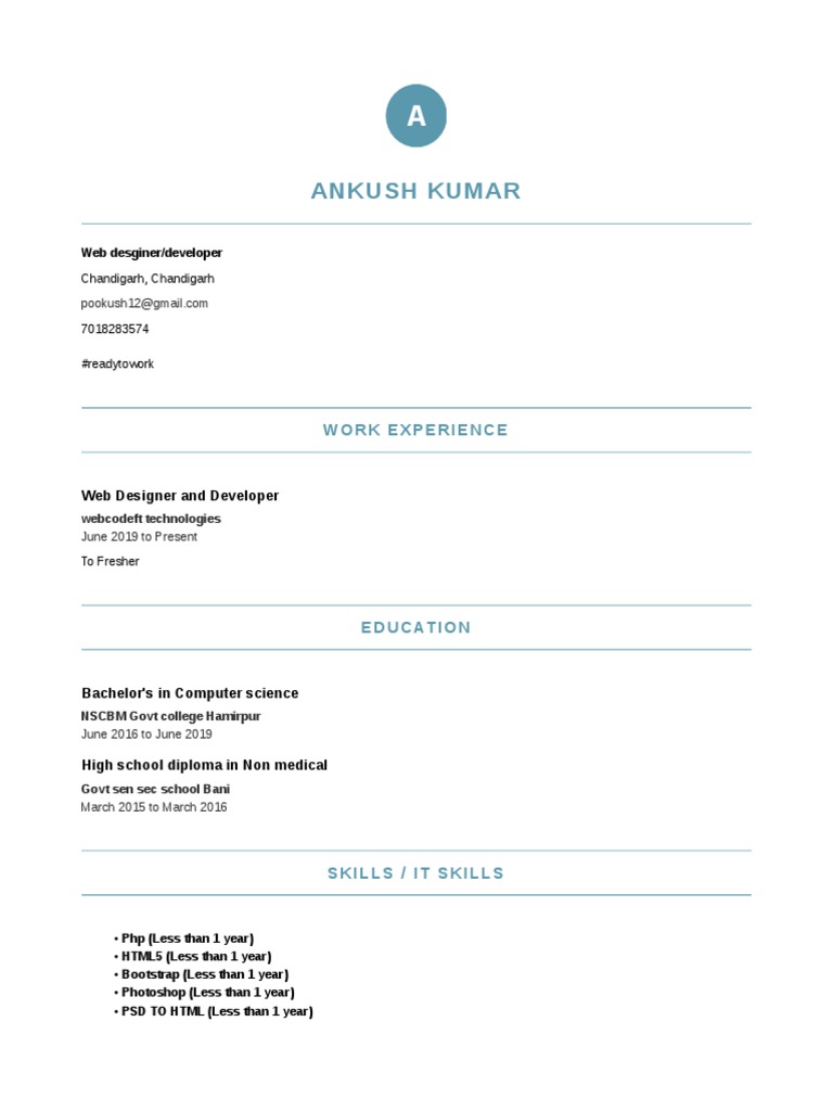 Ankush Kumar | PDF | Career & Growth | Computers