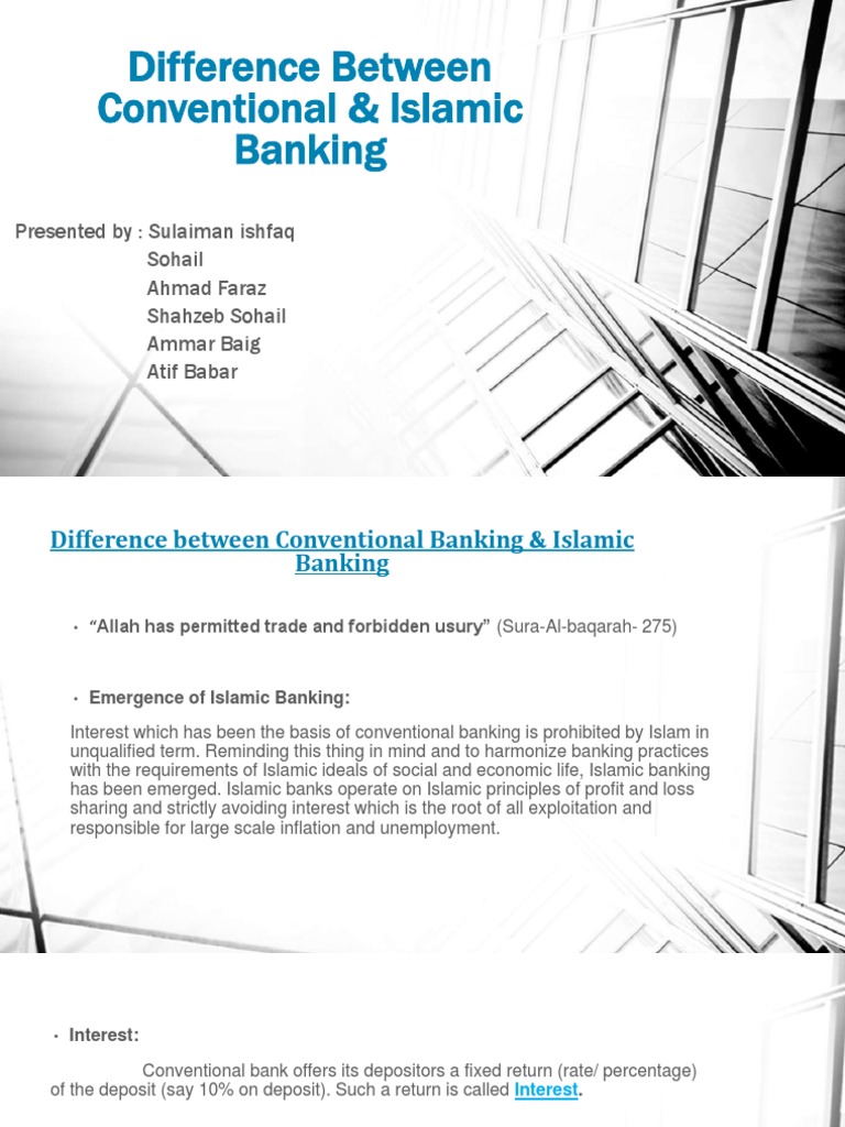 Difference Between Conventional & Islamic Banking | PDF | Islamic ...