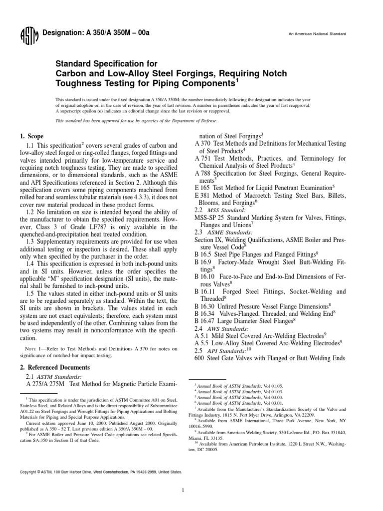 Astm A-350 | PDF | Welding | Construction