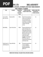 Scaffold Erection Risk Assessment | PDF | Scaffolding | Risk Assessment