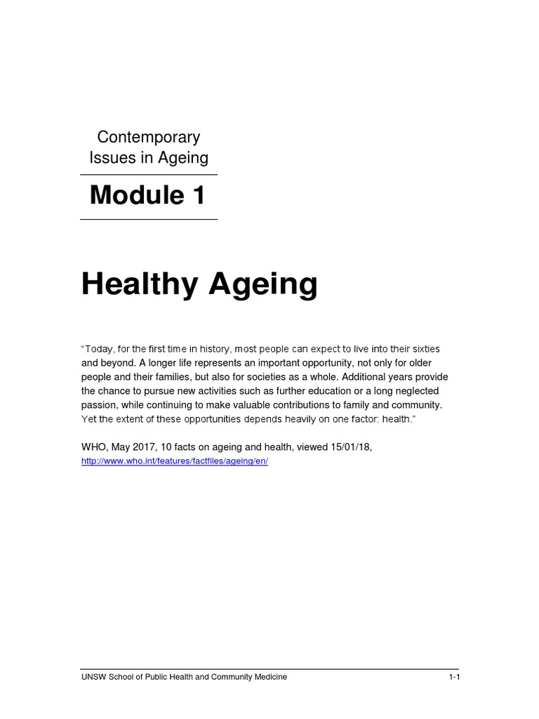 PHCM Module-1 T1-19 Final PDF | PDF | Ageing | Ageism
