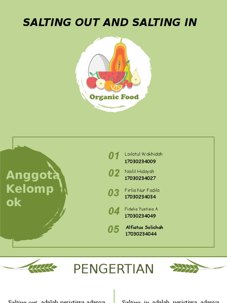 Prinsip Salting In dan Salting Out | PDF | Sains & Matematika